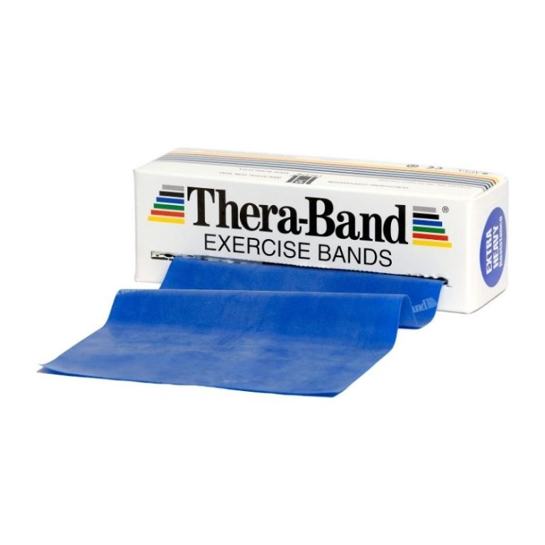 TheraBand 5.5 m – latexový pás – modrý – originál (USA) – GYMSPORT.sk